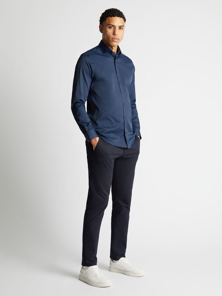Remus Uomo | Shirt | Navy | Blue | Stretch | 13140 | Shop Now – FOCUS ...